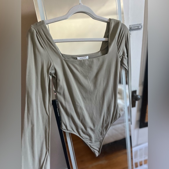 Aritzia | Tops | Aritzia Long Sleeve Body Suit Square Neck | Poshmark